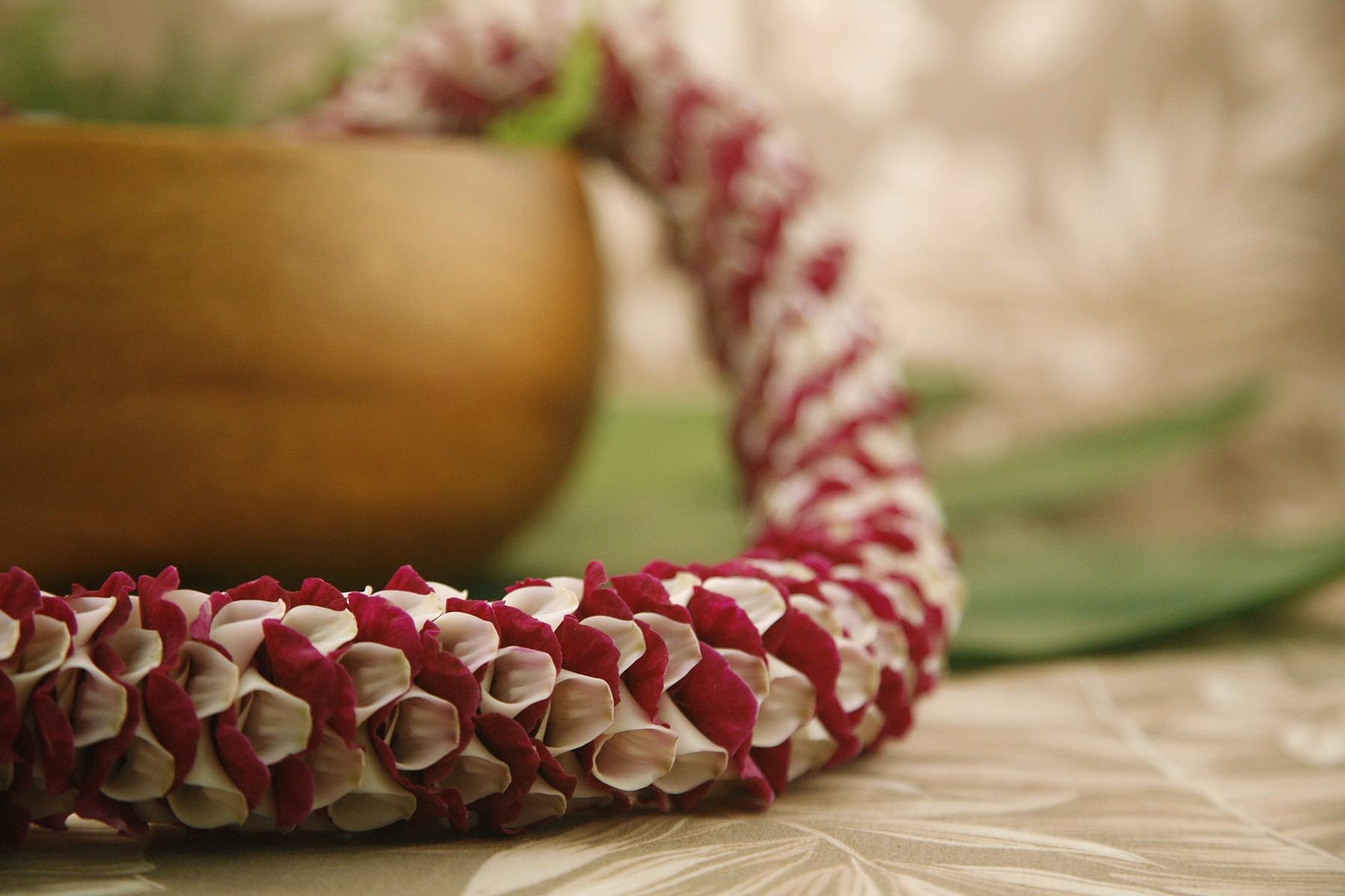 Harmony Lei - Round Hawaiian Leis made with fresh orchids