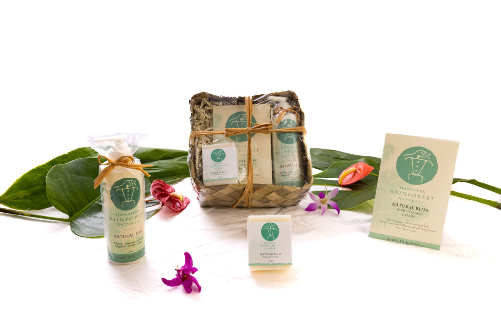Hawaiian Natural Bliss Spa Gift Basket - With Our Aloha